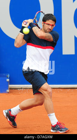 Munich, Germany. 2nd May 2013. Serbia's Janko Tipsarevic returns the ...