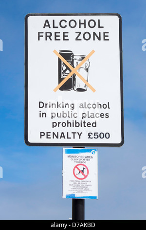 alcohol prohibition zone sign in york village strensall banning ...