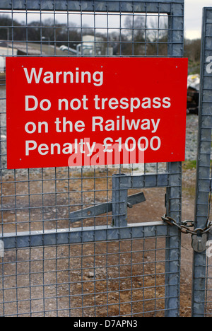 Private Railroad Crossing Warning Sign Stock Photo - Alamy