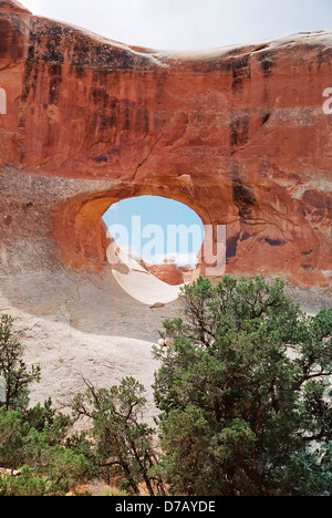 view of natural structures at arches national Park, Utah Stock Photo ...