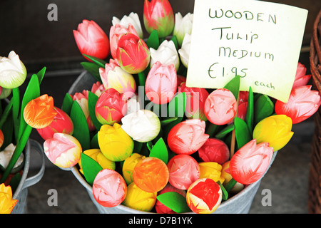 Souvenir wooden tulips, Volendam, The Netherlands Stock Photo - Alamy