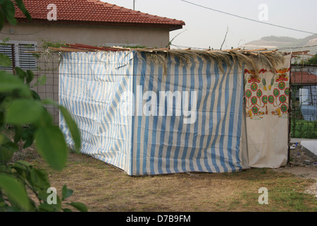 sukkah (Tabernacles Feast booth) in mesilat zion Stock Photo - Alamy