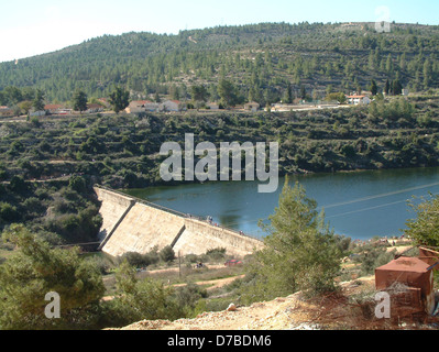 dam of water reservoir near beit zayit Stock Photo - Alamy