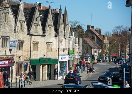 WITNEY, OXFORDSHIRE, UK. A view along the High Street. 2013 Stock Photo ...