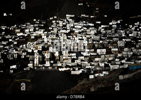 La Rinconada, a gold mining town in the Andes, Peru. Located at over ...
