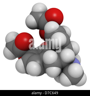 Chemical structure of heroin (diacetylmorphine) narcotic drug ...