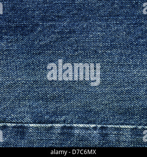 High resolution scan of blue denim fabric with a worn-out look. Scanned ...
