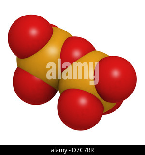 Pyrophosphate molecule, chemical structure. Atoms are represented as ...