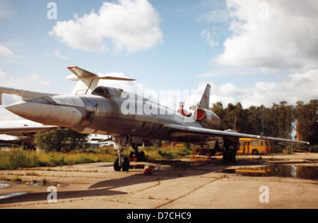 A photograph of the Tupolev Tu-22 Blinder, a Soviet supersonic bomber ...