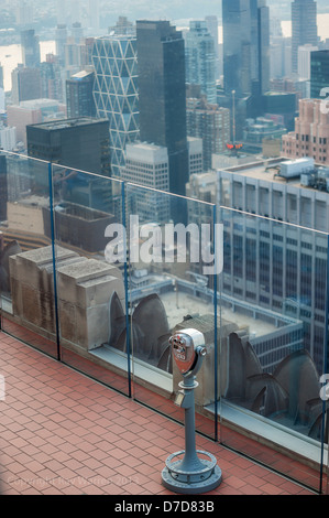 Rooftop in Rockefeller Center New York Stock Photo - Alamy