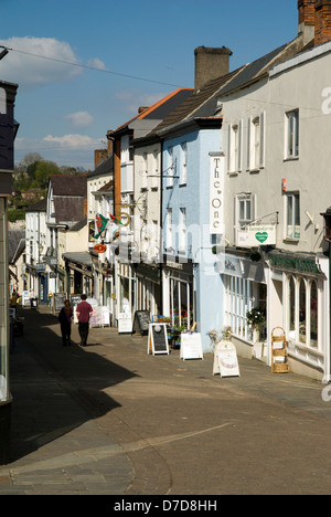 street of shops, chepstow town centre, monmouthshire, south wales, uk ...
