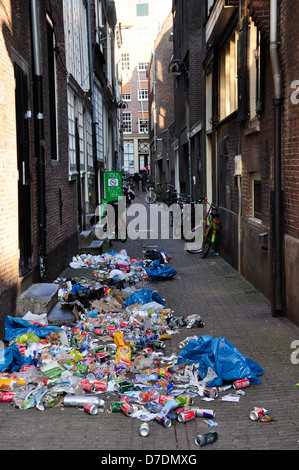 Trash cans in Amsterdam in the city center on October 31, 2025 Stock ...