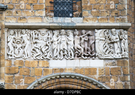 West Front Romanesque Frieze, Lincoln Cathedral, Lincoln, Lincolnshire ...