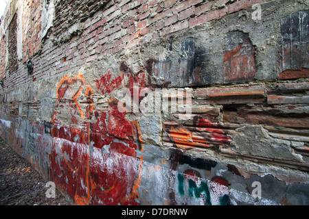Cool Graffiti Wall in a Grungy Area Stock Photo - Alamy