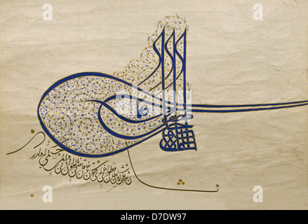 Tughra of Suleiman I the Magnificent Stock Photo - Alamy