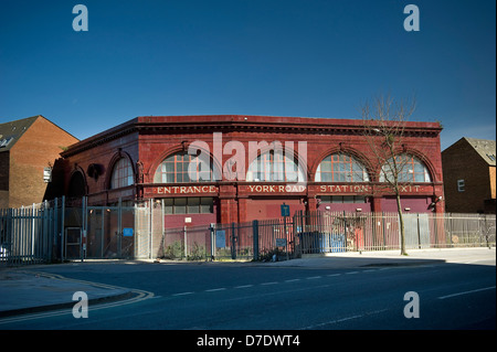 The disused York Road Piccadilly Line London Underground Station on ...