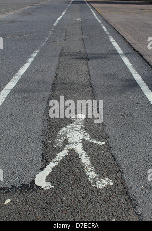 Lines on the road Pedestrian pathway Road marking straight lines Stock ...