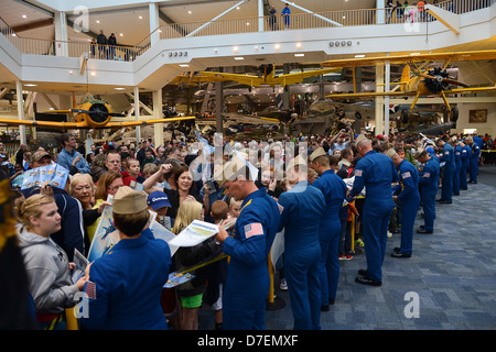 Blue Angels sign autographs Stock Photo - Alamy