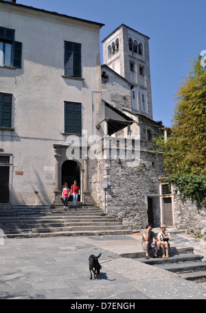 San Giulio isle on Orta Lake, Piedmont, Italy Stock Photo - Alamy