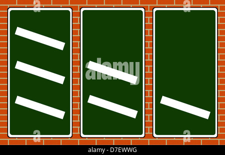 Primary route countdown markers Stock Photo - Alamy