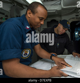 Sailors conduct maintenance Stock Photo - Alamy