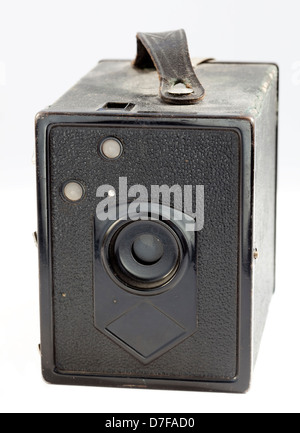 Vintage pinhole camera isolated on white background Stock Photo - Alamy