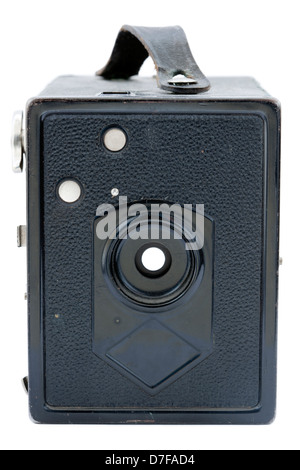Vintage pinhole camera isolated on white background Stock Photo - Alamy