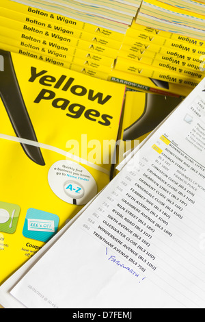 Bundles of Yellow Pages business telephone directory for the Bolton ...