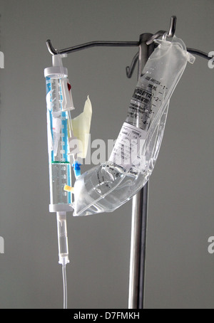Infusion of Sodium Chloride at hospital Stock Photo - Alamy