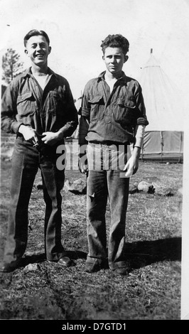 This photo shows enrollees from the Civilian Conservation Corps (CCC ...