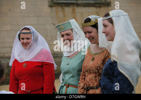 Performers at a medieval pageant wearing medieval costume Stock Photo ...