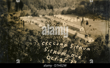 This historic photograph shows the Civilian Conservation Corps (CCC ...