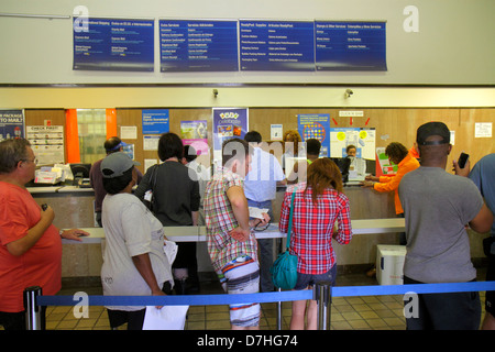 Miami Beach Florida Main Post Office postal service lobby display Stock ...
