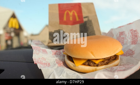 A Mcdonald's Mcdouble cheeseburger Stock Photo - Alamy