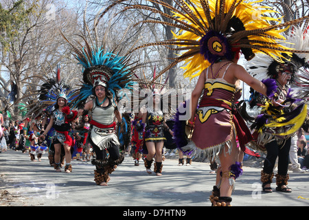 Native American dancers in the May Day parade in Minneapolis Stock ...