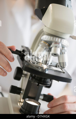 Scientist doing research on microscopes Stock Photo - Alamy