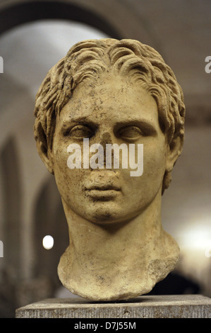 ALEXANDER THE GREAT Macedonian King (356 BC - 323 BC) in a 4th century ...