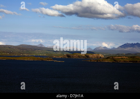 Minginish and the Cuillins looking across Loch Bracadale from near ...