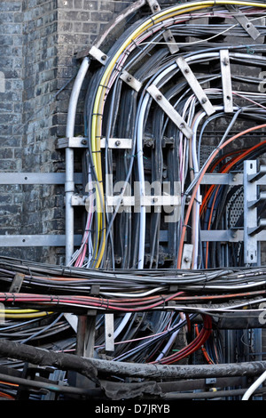 Many electric cables Stock Photo - Alamy