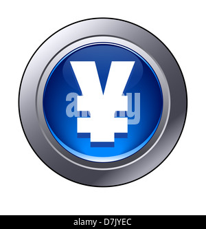 Renminbi, Yuan, Yen, Internet button Icon Stock Photo - Alamy