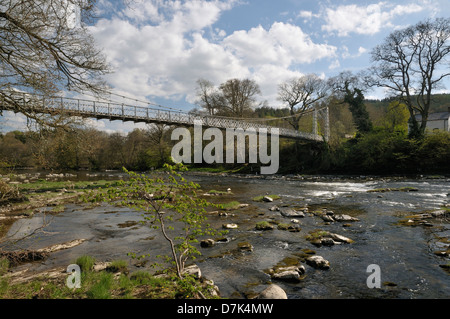 Lady Milford's Suspension Bridge over The River Wye, near Llanstephen ...