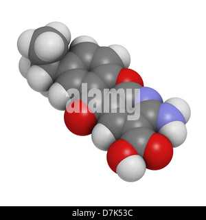 Amlexanox canker sore drug, molecular model. Amlexanox is used to treat ...