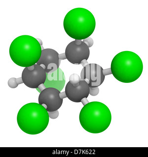 Chemical structure of lindane, a toxic insecticide and a pharmaceutical ...