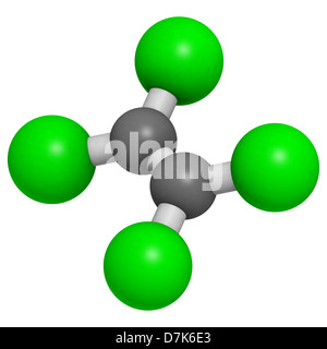 perchloroethylene (tetrachloroethylene) dry-cleaning solvent, molecular ...