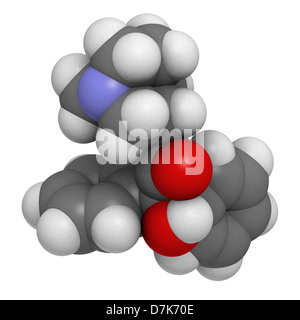 3-Quinuclidinyl benzilate (QNB, BZ) incapacitating agent molecule ...
