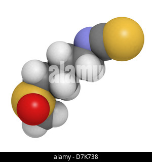 Sulforaphane broccoli and Brussels sprouts molecule, chemical structure ...