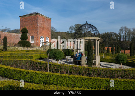 The Rose Garden at Hopton Hall in the Derbyshire Dales Peak District ...