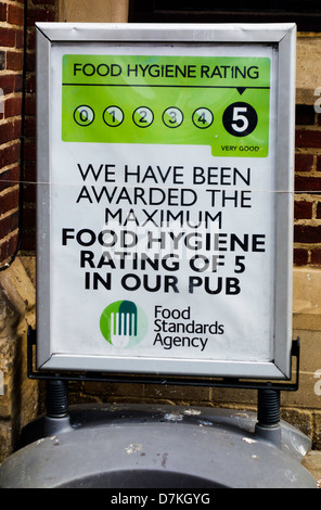 A Food Standards Agency Food Hygiene Rating poster displaying a 5 out ...