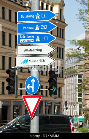 German road sign: traffic signals Stock Photo - Alamy