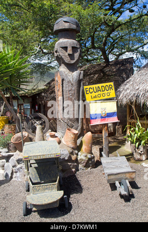 The line of the equator at the Museo Solar Inti Nan in Quito Stock ...
